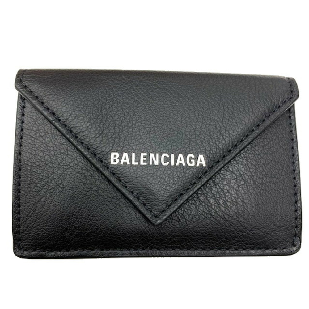 Balenciaga Letter Wallet Small Leather Goods Black Ca… - Gem